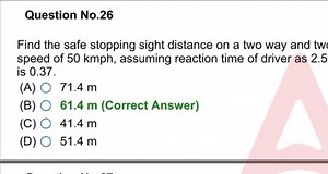 Find the safe stopping sight distance on a two way and two lane... | Filo