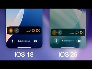 iOS 18 vs iOS 26: Timer UI Comparison