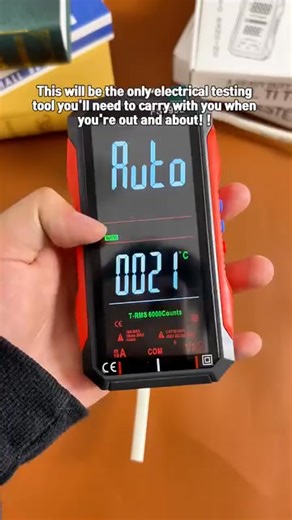 Tired of guesswork and bulky, complicated meters? Meet the smart multimeter that does it all—from household wiring to car electronics—with pro-level accuracy. Its large backlit screen shows clear readings, while NCV detection keeps you safe from live wires. Recharge via USB and take it anywhere. 🔋 Work smarter, troubleshoot faster, stay safe. ✅ True RMS & 6000 Counts for Professional Accuracy ✅ Large Backlit Screen Non-Contact Voltage Detection ✅ USB Rechargeable & Compact for On-the-Go Use Dia