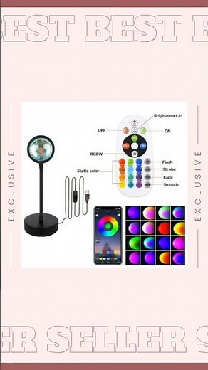 USB LED Projector Night Lights RGB Sunset Atmosphere Night Lamp With Remote For Bedroom Broadcast...