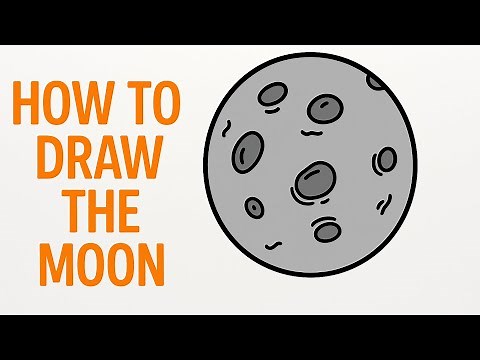 How to Draw the Moon | Easy Moon Drawing for Kids