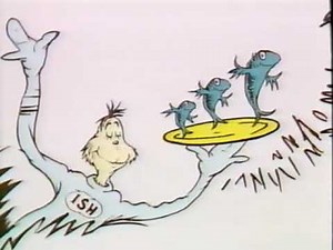 Beginner Book Video One Fish Two Fish Red Fish Blue Fish Plus 2 More Dr. Seuss Classics 1989 VHS.