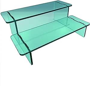 Craft Shows Two Tier Display Shelves | DIY Transparent Seaglass Jewelry/Food/Plant Display Risers