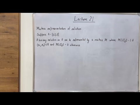 Discrete Math #21 – Binary Relations: Matrix & Digraph Representations and Inverses