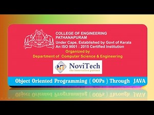 Webinar on OOPs Concepts Through Java - NoviTech with College of Engineering, Pathanapuram.