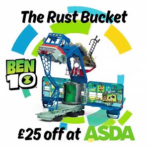 Just in time for Christmas👌 The Ben 10 Rust Bucket transforming playset now with £25 off at Asda❗ Instore and online http://bit.ly/2AMnWkU #AD | Ben 10