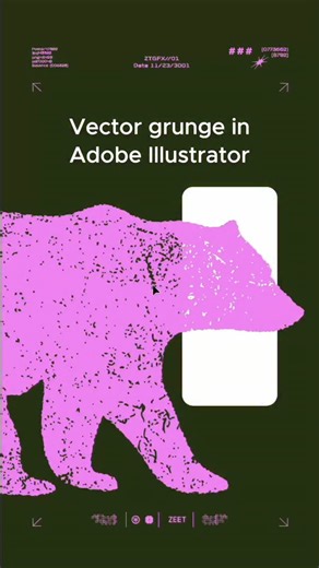 ZEET on Instagram: "Graphic designers - create this scalable vector grunge effect in Adobe Illustrator. You can also use a grunge image instead of the vector grunge. Simply drag the image into your illustrator document, cmnd + x to cut, then select the mask icon on the transparency panel and paste it into there. Check out the ‘Montreal’ effect in Type City - textures are included in that folder too. . TYPE CITY IS AVAILABLE NOW! Comment ‘Type City’ and I’ll send you the link. . Type City include