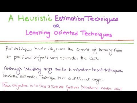 24- What Is Heuristic Estimation Techniques In Software Engineering | Heuristic Estimation Technique