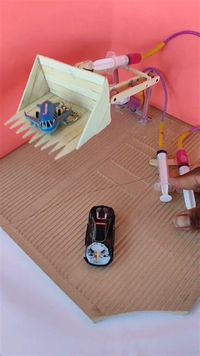 बुलडोजर से इंजेक्शन को गिराया DC motor new project