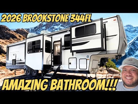 5 Slides + AMAZING Bedroom / Bathroom Combo!!! 2026 Brookstone 344FL