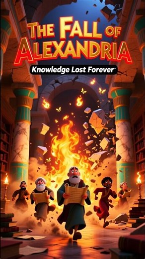 How the Library of Alexandria Was Destroyed — The Knowledge Lost Forever. #shorts