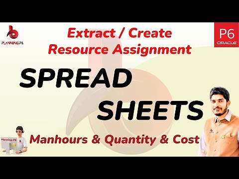 How To Extract Spread Sheets of Resource Assignment in Primavera P6 | Manhours Quantity and Cost P6