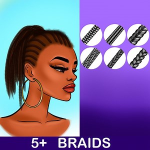 Procreate Hair Brushes - Braids, Locs Drawing for Paintings, Comic, Anime, Manga, Cartoon - Etsy Australia