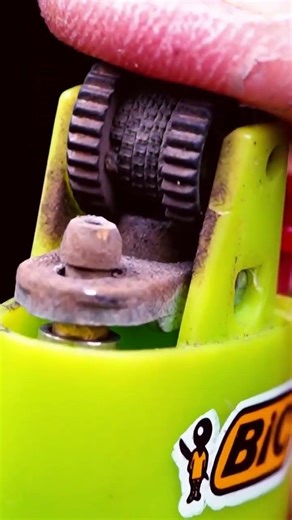 How lighter works close up in #macro #slowmo #shorts