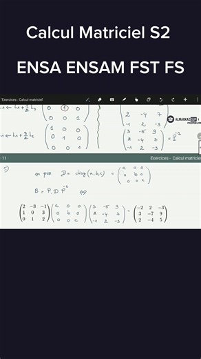 Extrait de l'offre almarkazsup du semestre 2 - module d'algèbre des filières fs mi fst ens math esef math ensa ensam et cpge WhatsApp 0627487976 et masup.ma #universite #analyse #algebre #math