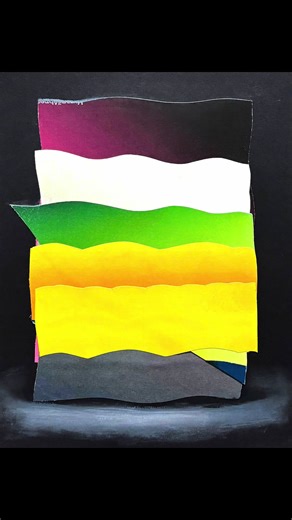 Color forms… Pastel and collage, 2026 #contemporaryart #collageartist #contemporarydrawing