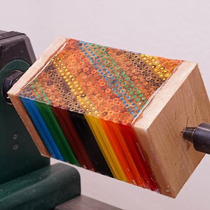 516K views · 7.5K reactions | Woodturning a Pencils Rainbow | Wood Workshop | Facebook
