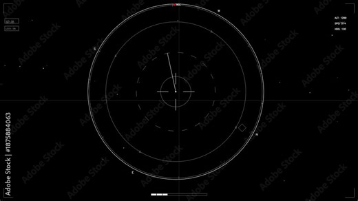 Hud elements animation for web designer and sci-fi video cutter with circular design and navigation features