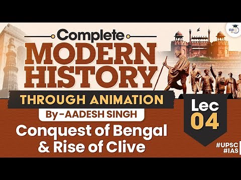 Complete Modern History Through Animation | Lec 04 | Conquest of Bengal & Rise of Clive | By Aadesh