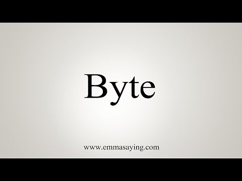 How To Say Byte