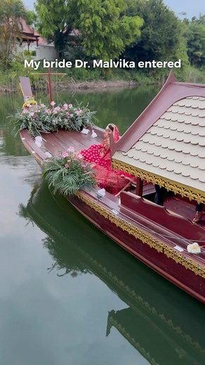 909K views · 71K reactions | A destination wedding in Thailand (Phuket) and a bridal entry in a boat  - I guess this is what dreams are made of 沈 I can’t believe I got to witness this surreal not less than a dream wedding ❤️ Revealing the makeup closeups very soon 﫶 until then enjoy this dreamy bridal entry and save for INSPO! Makeup by Manveen at @banyantreephuket Thailand! | Makeovers by Manveen | Facebook