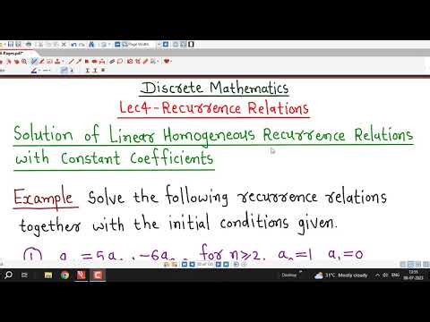 Lec4/Recurrence Relations/Solving Linear Homogeneous Recurrence Relation with Constant Coefficients