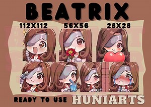 Final Fantasy 9 IX Beatrix, Final Fantasy 9 Beatrix Emote, Beatrix Emote, Beatrix Emote Set Anime Emotes, Discord/Twitch/Youtube Emotes - Etsy.de