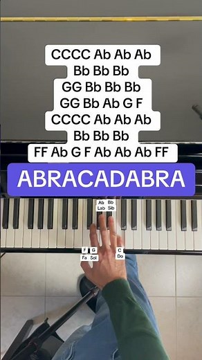 Lady Gaga - Abracadabra (EASY PIANO TUTORIAL With Letter Notes)