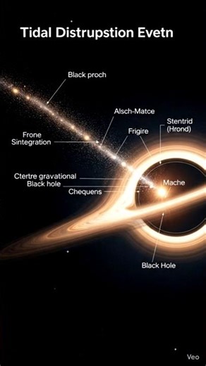 What Happens When a Black Hole Eats a Star?🧐😳 #shortsfeed #blackholes