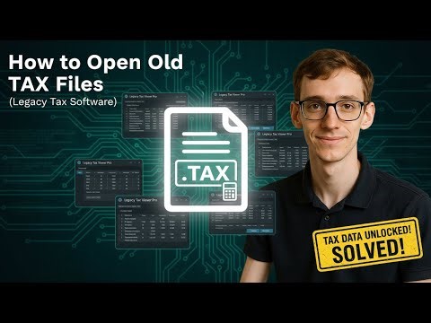 How to Open Old Tax Files (.TAX)