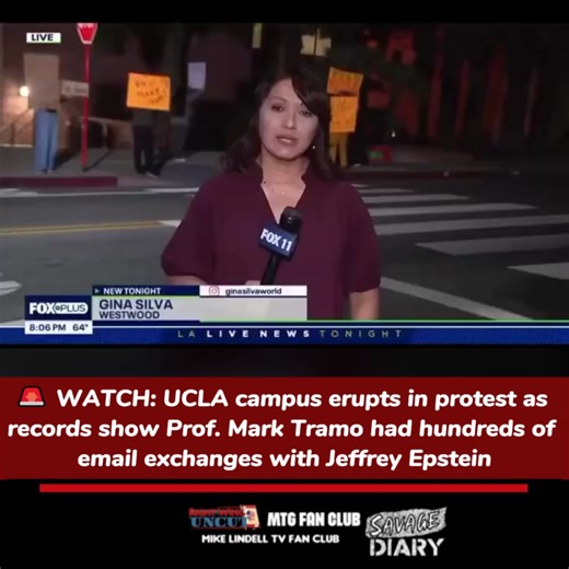 22 reactions | 🚨 WATCH: UCLA campus erupts in protest as records show Prof. Mark Tramo had hundreds of email exchanges with Jeffrey Epstein | The Savage Diary | Facebook
