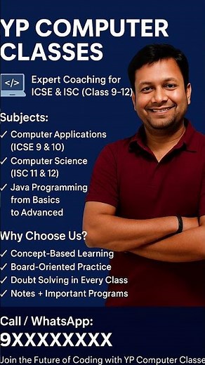 Join my online classes for icse 9th to 10th computer