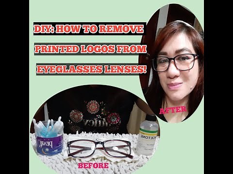 DIY HOW TO REMOVE PRINTED LOGOS FROM EYEGLASSES LENSES / TOMMY HILFIGER