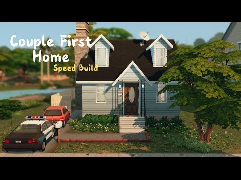 Couple First Home || Sims 4 CC Speed Build 🏡