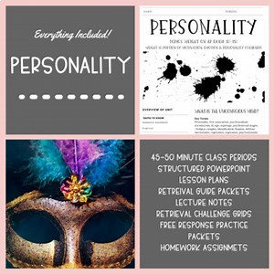 Personality Unit Bundle (45-50 Minute Periods) (OLDER CURRICULUM)