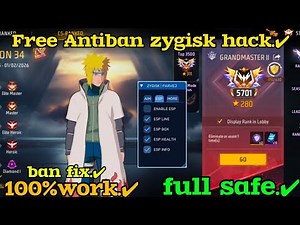 free fire antiban zygisk hack free || zygisk hack mod menu no ban issue100% safe for main I'd 0b5 ✅️