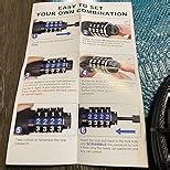 Long Cable Lock, Extra Long Straight Bike Lock (5ft to 25ft) with Resettable Combination, Kayak Locks, Unique Thin end Cable Locks Suitable Kayak, Scooter, Paddle Boards, Canoe, Jet Ski