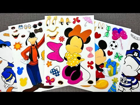 [🏰paper diy🏰] Mickey Mouse Sticker Book Makeover 💗 Fun Activity with Minnie Mouse & Donald Duck