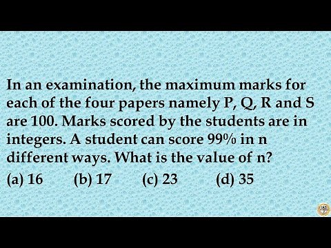 In an examination, the maximum marks for each of the four papers namely P, Q, R and S are 100 Marks
