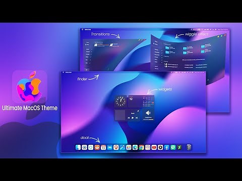 Ultimate Windows 11 Mac Theme with Wiggle and Glass Effect