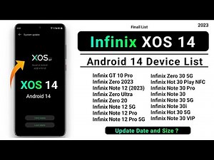 Infinix XOS 14 Device List | Infinix Android 14 System Update | Rollout Date & Update Size ?
