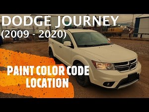 Dodge Journey - EXTERIOR PAINT COLOR CODE LOCATION (2009 - 2020)