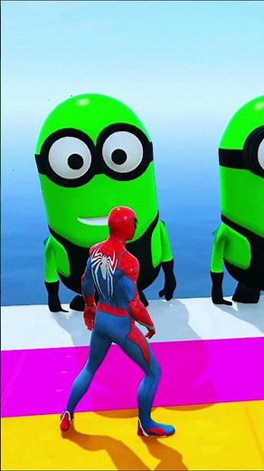 GTA 5 Epic Ragdolls | Spider Man Jump/Fails EP.3407 | GTA 5 Ragdolls Challenge #shorts