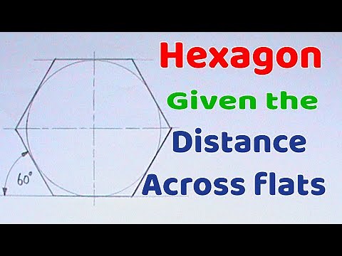 HOW TO DRAW A REGULAR HEXAGON GIVEN THE DISTANCE ACROSS FLATS || GEOMETRIC CONSTRUCTION