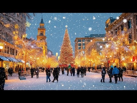 Peaceful Winter Coffee Shop by the Lake ❄️☕ Fireplace & Snow Ambience