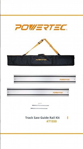 Master Precision Cuts with POWERTEC 71550 Track Saw Guide Rail Kit (Guide Rails + Connectors + Bag)