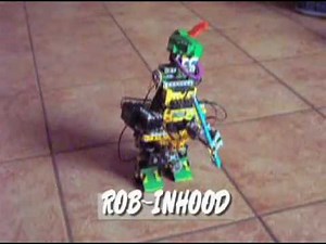 Lego ROB-INHOOD - Biped robot built with the kit RIS2.0 Mindstorms (RCX)