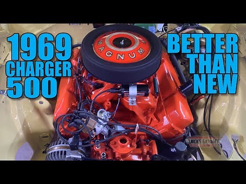 1969 Charger 500 Engine Re-installed - 440 V8 Beast Meets Beauty