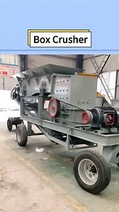 Small mobile box crusher is tested before delivery, the output can reach 20-30 tons per hour.