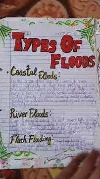 Disaster management project file on floods class 9th